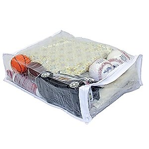Fba Clear Vinyl Zippered Sweater Clothing Storage Bag 11 x 15 x 4 Set of 10