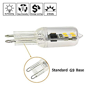 Lxcom Lighting 2W G9 LED Bulb Dimmable Led Corn Light Bulbs(10 Pack)- Led Chandelier Light Bulb Warm White 3000K 20W Halogen Bulb G9 Base Lighting for Chandelier Landscape Lighting,AC110V