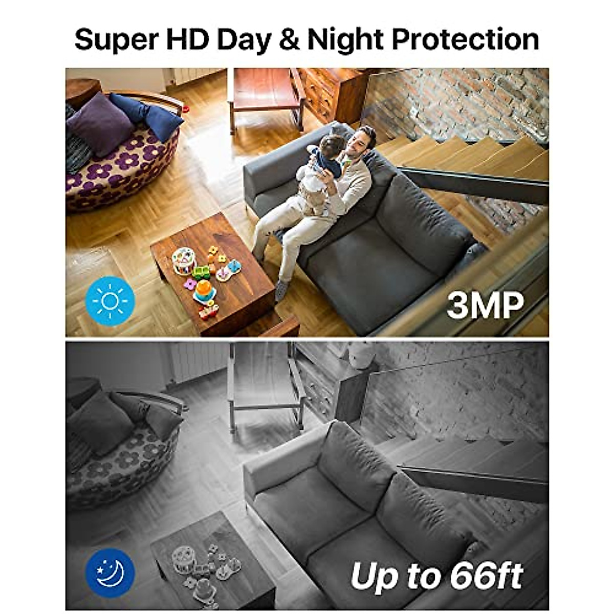 ZOSI C611 2K WiFi Indoor Home Security Camera for Baby Monitor/Nanny/Pet Cam with Phone app,Night Vision,2-Way Audio,Motion Detection,Cloud & SD Card Storage,Works with Alexa,24/7 Surveillance