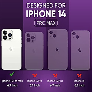 EXORO iPhone 14 Pro Max Case Clear Design with Shockproof Hard PC Back Cover and Soft TPU Protective Slim Bumper Phone Case - Non-Yellowing and Anti-Fingerprint Clear Phone Case iPhone 14 Pro Max