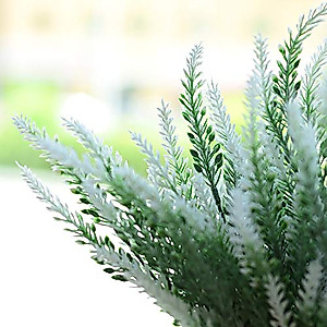 TYEERDEC Artificial Flowers 6 Bundles Lavender Bouquet for Wedding Home Office Decoration - White