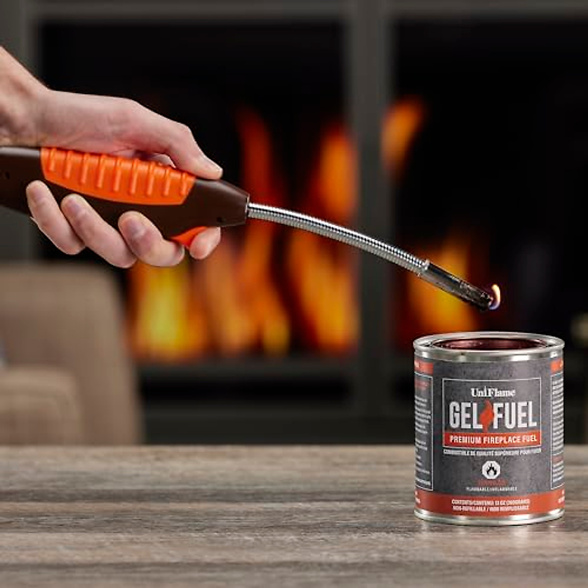 UniFlame - Gel Fuel, Premium Fireplace Fuel (12 Pack) | 12 13oz Cans