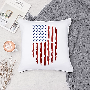 Pkqon Large American Flag Stencil Star Stencils for Painting 50 Stars Military Template for Flag Patriotic Wood Burning Stencils for Spray Painting on Shirt Project Crafts Wooden (Flag Two)