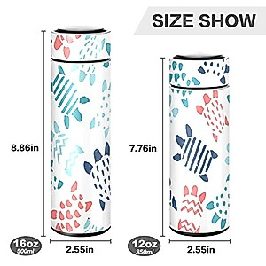 CaTaKu Small Water Bottle 12 oz, Cartoon Turtle Insulated Water Bottle for Water Coffee Tea Stainless Steel Flask Thermos Bottle Reusable Wide Mouth Vacuum Travel Mug