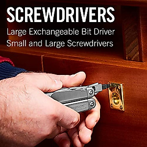 LEATHERMAN, Surge Heavy Duty Multitool with Premium Replaceable Wire Cutters and Spring-Action Scissors, Stainless Steel with Premium Nylon Sheath