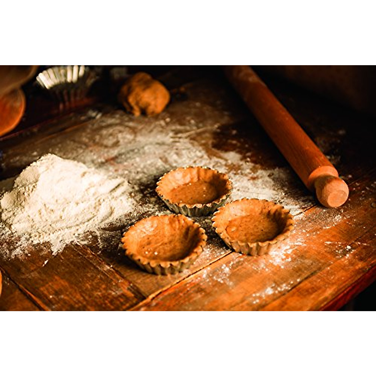 Mrs. Anderson’s Baking Dual-Sided Pastry Dough Tart Tamper, Hardwood, 6-Inches