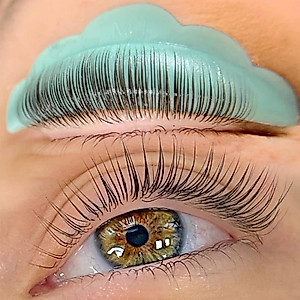 Libeauty Lash Lift Rods, Lash Lift Pads, Green Reusable Eyelash Perming Curler Shield Pads, 5 Size 10 Pcs, with Premium PU Storage Case for Perfect Lash Lifting