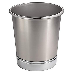 InterDesign York Bath Waste Can, Split Metal Finish 76550