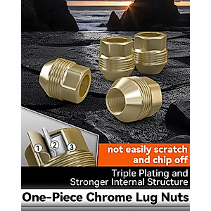 YIZBAP 24PCS 14x1.5 OEM Factory Lug Nuts,1.12" Tall Open End Bulge Acorn M14x1.5 Lug Nuts for Silverado Suburban Express Sierra 1500 Avalanche Escalade