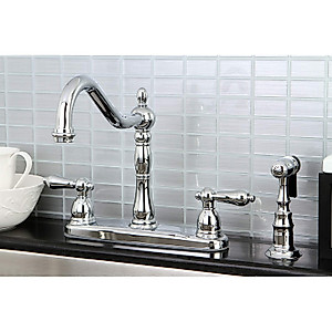 Kingston Brass KB1751ALBS Heritage 8-Inch Centerset Kitchen Faucet, Polished Chrome