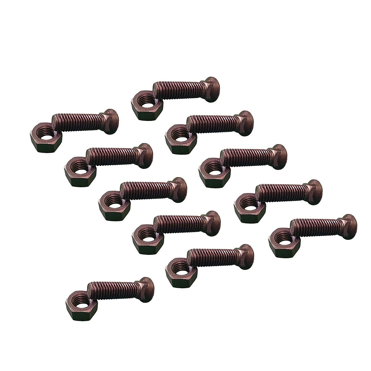 11 - Plow Bolts & Nuts for Blades/Cutting Edges, 5/8 x 2 1/2 - Grade 8, Dome Head