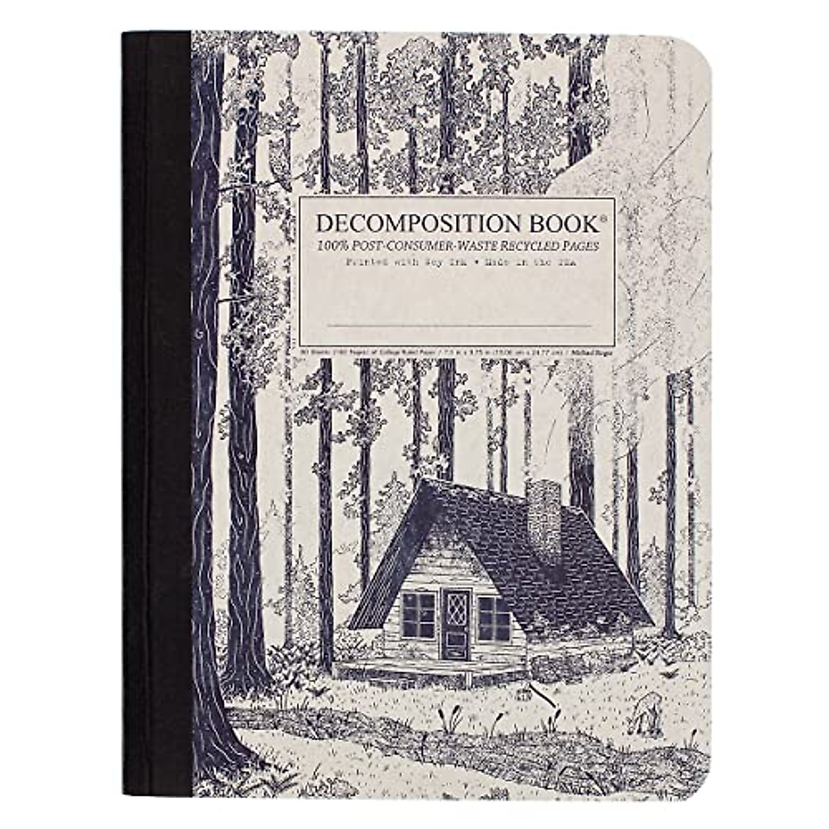 Decomposition Redwood Creek College Ruled Composition Notebook - 9.75 x 7.5 Journal with 160 Lined Pages - Notebooks for School Supplies, Home & Office - 100% Recycled Paper - Made in USA