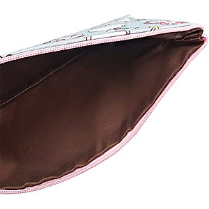 MOMOONNON 4PCS Cute Unicorn Cartoon Zipper Pencil Case Pouch Pen Holder Makeup Bag Organizer Canvas Stationery Storage Bag for Kids Girls