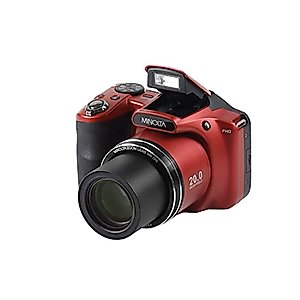 Minolta 20 Mega Pixels WiFiDigital Camera with 35x Optical Zoom & 1080p HD Video Optical with 3-Inch LCD, 4.8 x 3.4 x 3.2, Red (MN35Z-R)