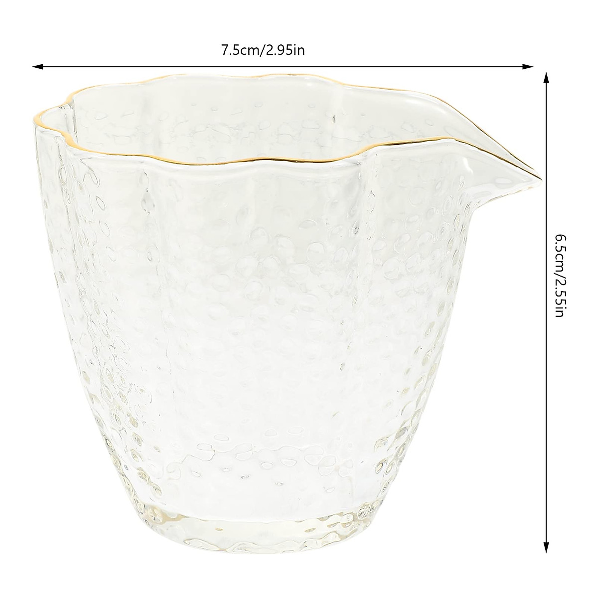 UPKOCH Glass Tea Pitcher Small Milk Tea Serving Mug Gong- - Tea Fairness Cup Clear Chinese Kungfu Teaset Cup China Gongfu Sharing Pitcher for Party