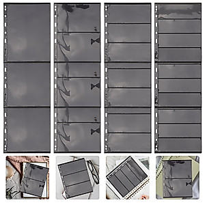 VILLCASE 20Pcs Black Binder Stamps Binder Clips Stamp Collecting Loose-Leaf Stamp Collection Insert Stamp Loose-Leaf Stamp Book Loose-Leaf Storage Holder Supplies Book Plastic Universal