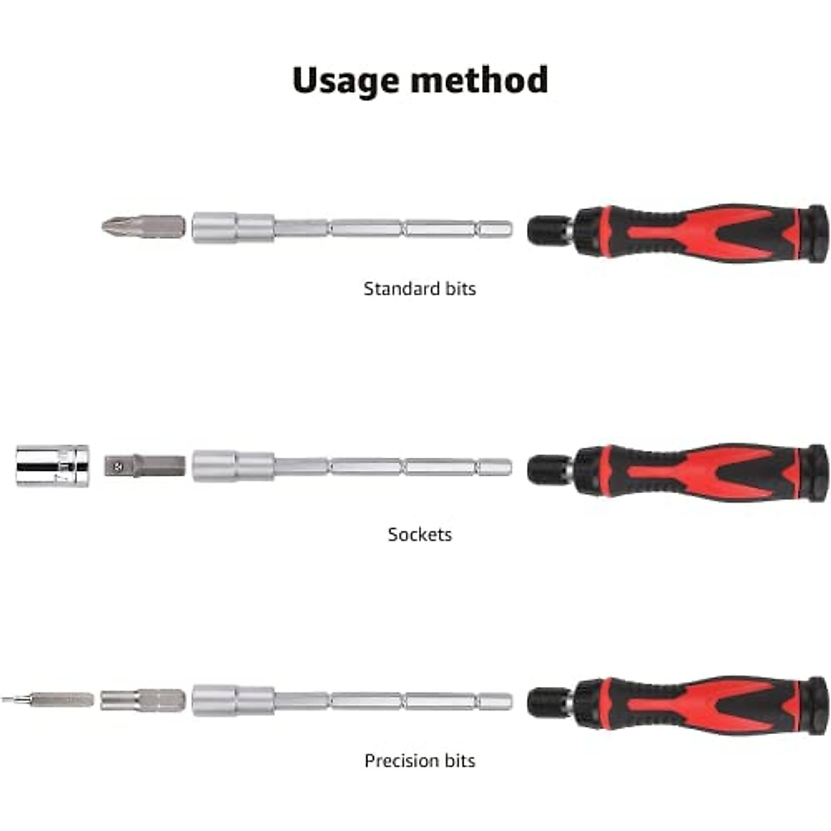 Amazon Basics 73-Piece Magnetic Ratcheting Wrench and Electronics Precision Screwdriver Set