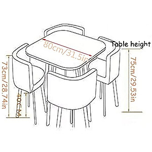 Office Business Hotel Lobby Dining Table Set, Business Coffee Table Office Table and Chair Set, Cafe Table and Chair Set Office Lounge Meeting Room Study Room Study Room Bedroom Living Room Hotel Rece