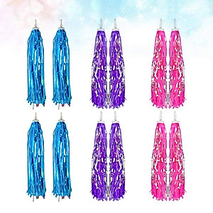 NUOBESTY Colourful Bike Streamers Handlebar Tassel Ribbons Pendant Accessories Grips Tassels for DIY Decor Kids Bicycle 12pcs
