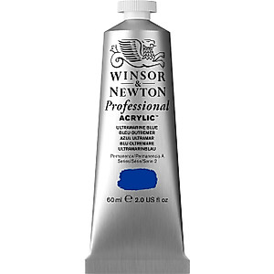Winsor & Newton Professional Acrylic Paint, 60ml (2-oz) Tube, Ultramarine Blue