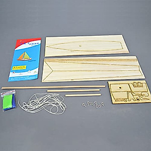 Gadpiparty 1Set DIY Wooden Sailboat Model Kits, Wood Boat Craft Model Boat Building Activities Woodcrafts Education Puzzle Toy for Kids Party Favors