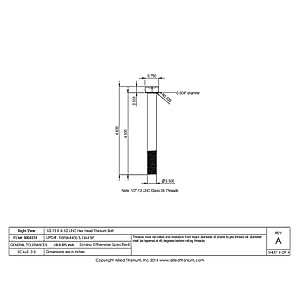 Allied Titanium 0004314, (Pack of 2) 1/2-13 X 4-1/2 UNC Titanium Hex Head Bolt, Grade 5 (Ti-6Al-4V)