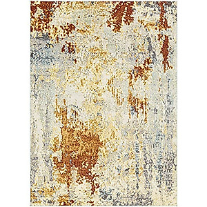 Artistic Weavers Amphitrite Outdoor Modern Abstract Area Rug, 5'3" x 7'3", Burnt Orange/Gray