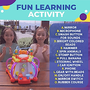 Wolvolk Educational Baby Activity Cube - A Journey of Discovery and Fun with The Activity Cube for Toddlers 1-3, Learning New Skills with Lights and Sounds