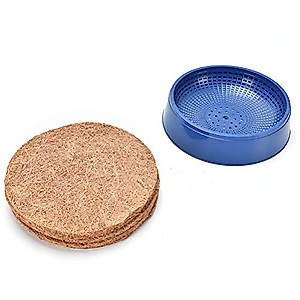 tuhanying-us 12 PCS Plastic Bird Nest-Bird Nesting Bowls Pigeon Nest Bowl Breeding Hatching Nest Pigeon Hatching Egg Nest with Grass Mat for Pigeons Quails