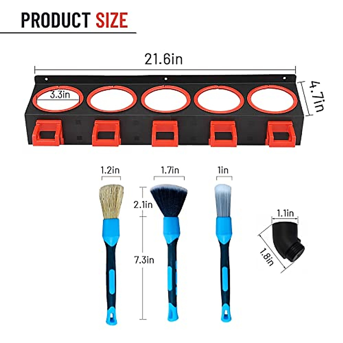 YCWF Wall-mounted Spray Bottle Holder,2 Pack Spray Bottle Storage Rack,Garage Bottle Organizer for Car Cleaning Detailing Tools,Abrasive Material Hanging Rail Car Beauty Shop Accessory