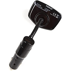 Nulaxy Bluetooth FM Transmitter, Wireless Radio Adapter Hands-Free Car Kit with 1.8 Inch Display, QC 3.0 & 5V/2.4A, USB Drive & SD Card Aux in & Out