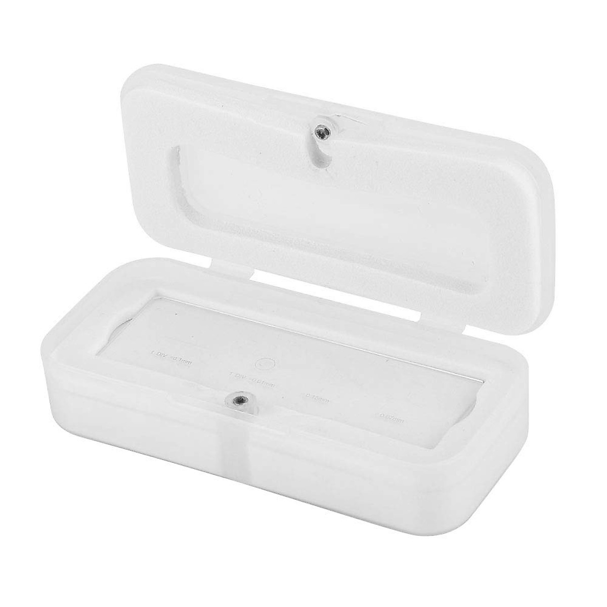 SANON Microscope Slides, Microscope Objective Micrometer Calibration Slide Glass Stage Micrometer with Four Graduated Scales DIV 0. 01mm