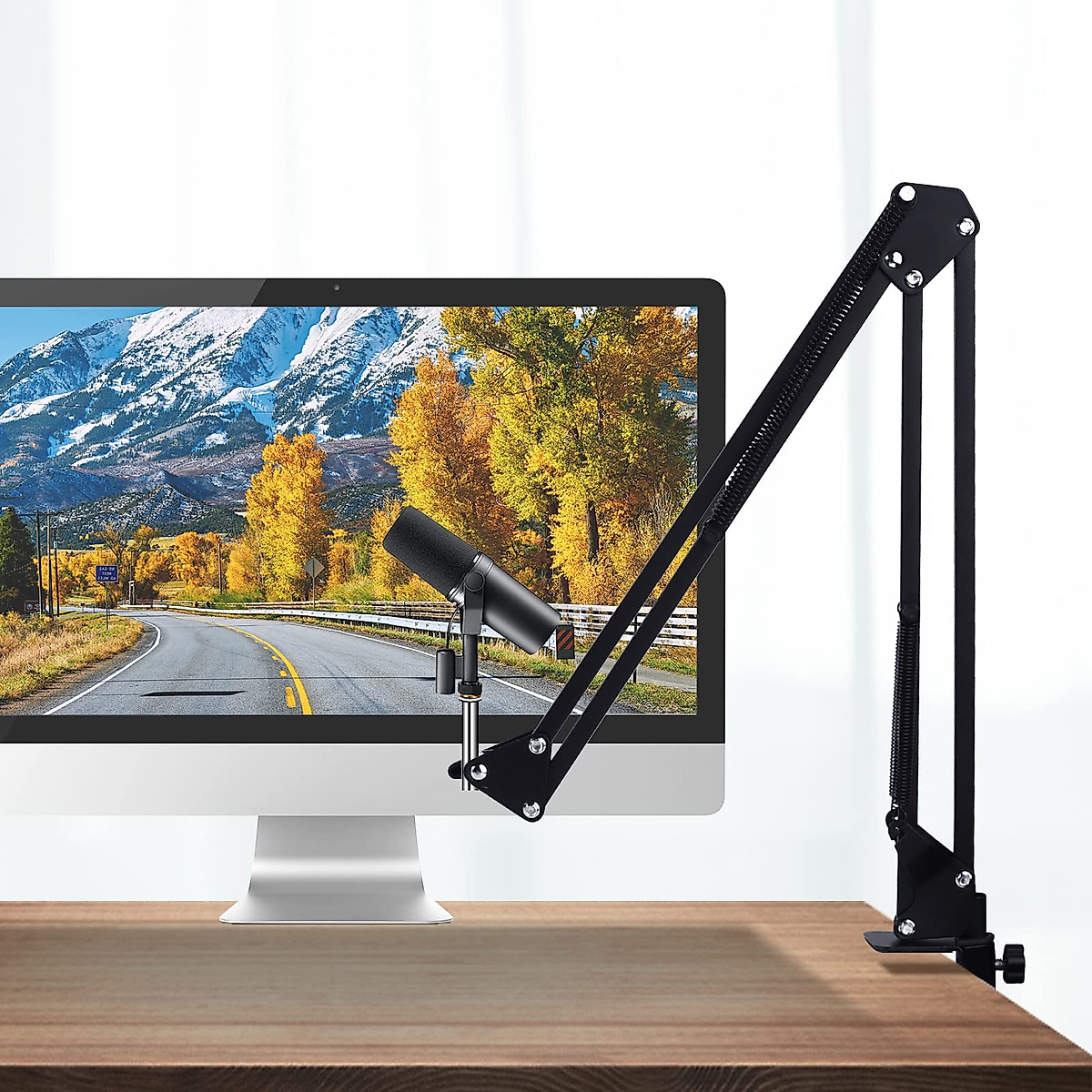 For Shure sm7b mv88+ and mv7 boom arm, Mic desk stand Compatible with Shure sm7b and Shure mv7 Microphone, Shure sm7b and Shure mv7 mic arm perfect for Podcasts, Gaming, Recording.