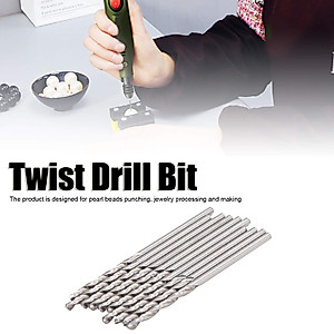 Micro Drill Bit Set, Jewelry Drill 10Pcs 1.75mm Hand Drill Drill Bit Straight Shank Drill Bit Micro Mini Drill Bit Set Small Drill Bits Pin Vise Hand Drill for Pin Vise Hand Drill
