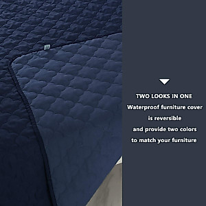 Dog Blankets for Couch Protection Waterproof Dog Bed Covers Pet Blanket Furniture Protector (Navy+Blue, 68"x82")