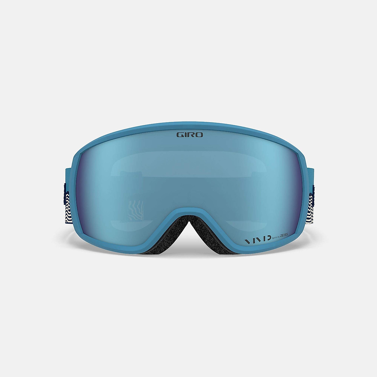 Giro Facet Ski Goggles - Snowboard Goggles for Women & Youth - Powder Blue Ridge Line Strap with Vivid Royal Lens