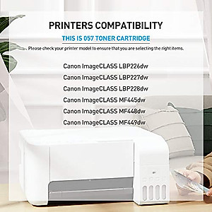BAISINE Compatible 057 Toner Cartridge Replacement for Canon 057 Toner for Canon ImageCLASS LBP226dw LBP227dw LBP228dw MF445dw MF448dw MF449dw MF445 Printer (Black, 1-Pack)