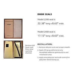 Rolkely 4725 Seal Kit, 4725 Door Seal Kit Compatible with Aprilaire 4725 Seal Kit, Fit for Aprilaire and Space-Gard Air Purifier Model 2200, 2250, 2400, 5000, etc, Replaces for Aprilaire 4345 and 4233