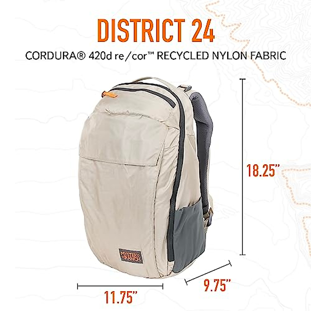 Mystery Ranch DISTRICT 24 Everyday Outdoor Use Travel Backpack, Hummus, 24L
