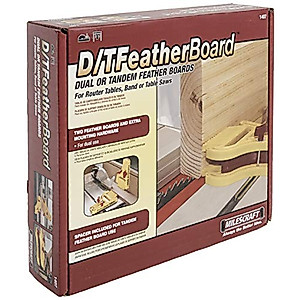 Milescraft 1407 D/T Feather Board – Universal Dual or Tandem Feather Boards for Woodworking on Table Saws, Router Tables and Band Saws
