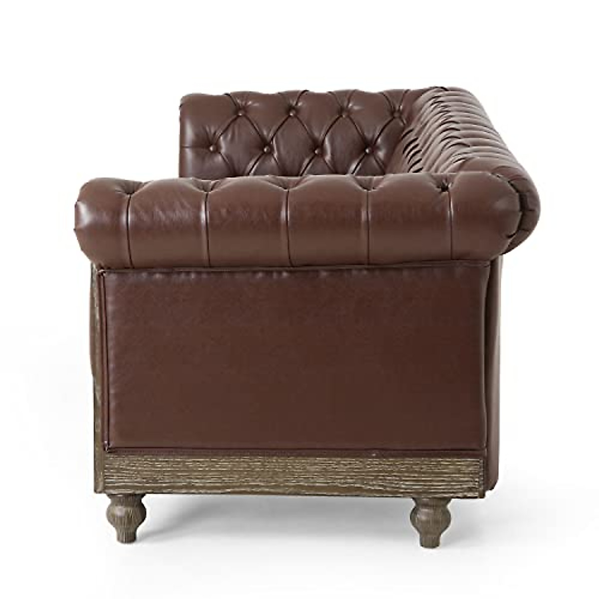 Christopher Knight Home Castalia Sofas, Dark Brown + Natural