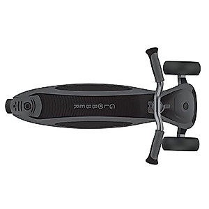 Globber Ultimum Scooter | 3-Wheel Kick Scooter for Adults & Kids 5+ | Foldable Kick Scooter with Safe, Non-Slip Deck & Premium Brakes (Grey)