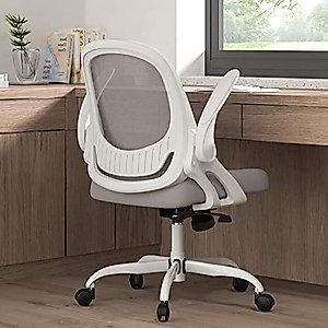 Home Office Chair Work Desk Chair Comfort Ergonomic Swivel Computer Chair, Breathable Mesh Desk Chair, Lumbar Support Task Chair with Wheels and Flip-up Arms and Adjustable Height