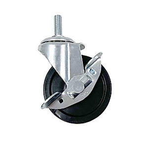 Design Ideas MeshWorks Locking Caster Wheels - Set of 4 Industrial Strength Wheels for Metal Shelving Units, Compatible with The MeshWorks 5-Tier Unit, Narrow Unit, Entryway Bench, and Utility Unit.