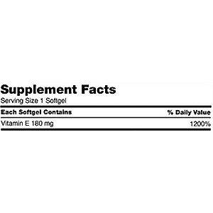 Kirkland Signature Vitamin E 400 I. U. 500 Softgels Per Bottle