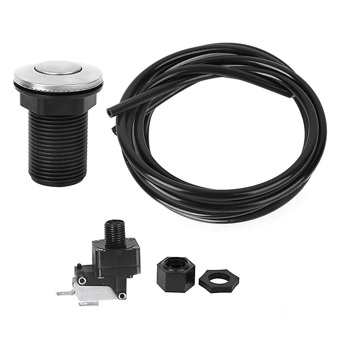 Haofy Air Activated Push Switch Button for Garbage Disposal Bathtub, Kit with Lock Function