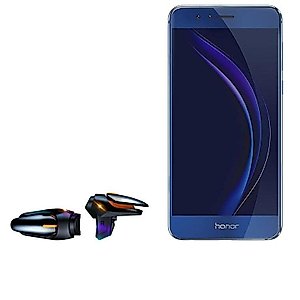 BoxWave Gaming Gear Compatible With Honor 8 - Touchscreen QuickTrigger Auto, Trigger Buttons Autofire Gaming Mobile FPS - Jet Black