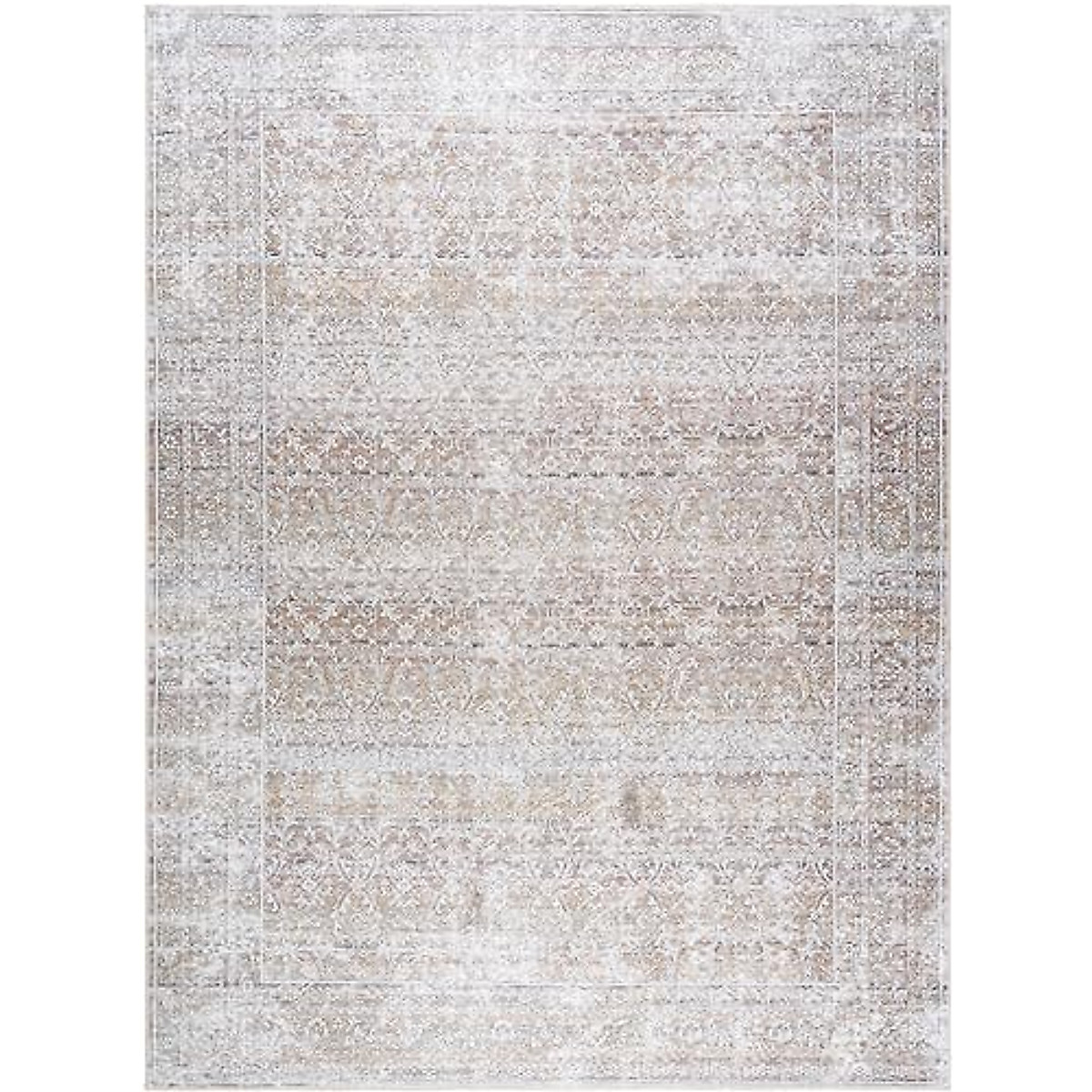 Livabliss x Our PNW Home Rainier Updated Traditional Washable Area Rug, 7'10" x 10'2", Taupe