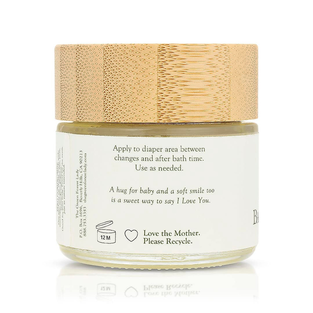 The Green Forest Lady Baby Booty Balm | Organic Diaper Cream | Baby Butt Cream | Soothing Diaper Balm | 2 Fl. Oz.