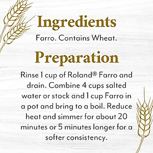 Roland Foods Pearled Italian Farro, Specialty Imported Food, 47.9-Ounce Bag